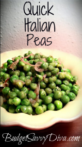 Quick Italian Peas Recipe - Budget Savvy Diva