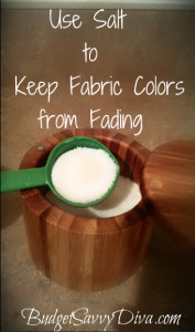 Use Salt to Keep Fabric Colors from Fading - Budget Savvy Diva