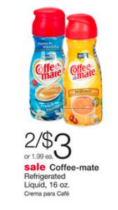 Coffee-Mate Creamer ONLY $0.95 at Walmart and Walgreens | COUPON QUARTERS