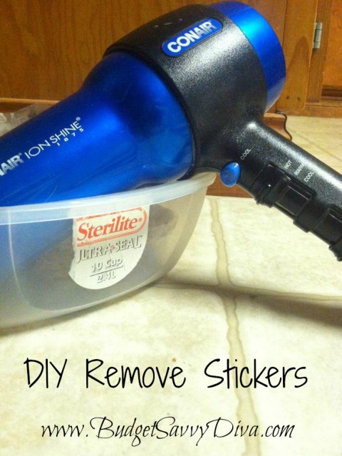 DIY Remove Stickers - Budget Savvy Diva
