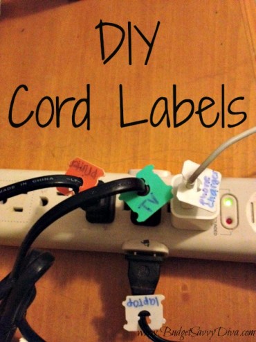 Use Bread Tabs to Organize Cords - Budget Savvy Diva