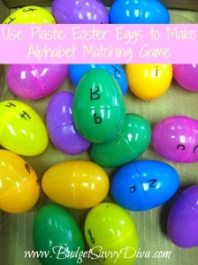 Use Plastic Eggs for Alphabet Matching Game - Budget Savvy Diva