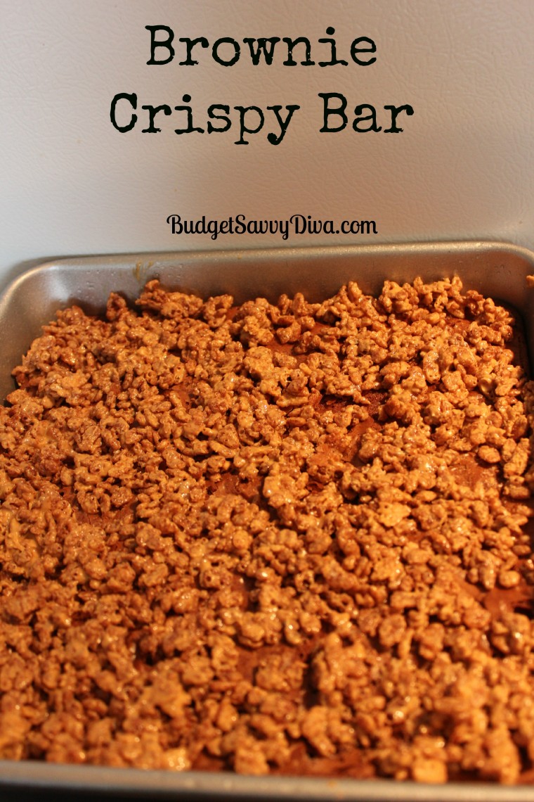 Brownie Crispy Bar Recipe - Budget Savvy Diva