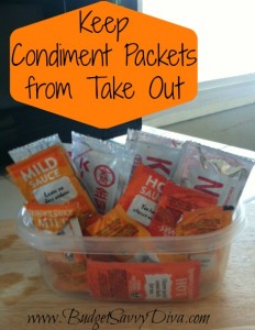 Save Condiment Packets from Take Out - Budget Savvy Diva