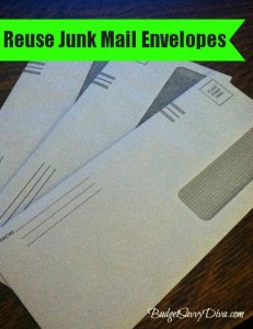Reuse Junk Mail Envelopes - Budget Savvy Diva
