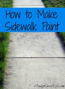 How to Make Sidewalk Paint - Budget Savvy Diva