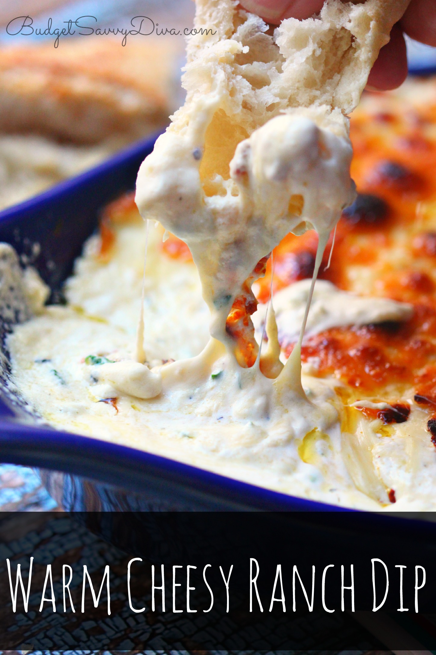 Warm Cheesy Ranch Dip Recipe - Budget Savvy Diva