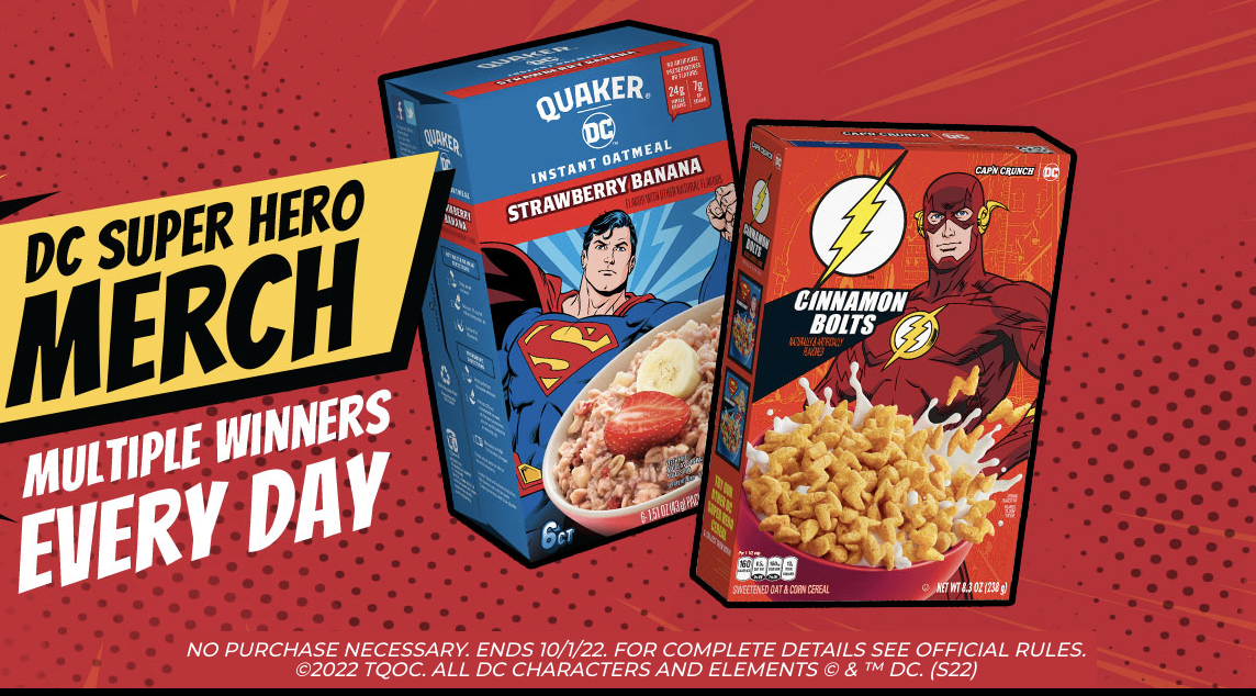 Quaker DC Heroes Instant Win Game - Budget Savvy Diva
