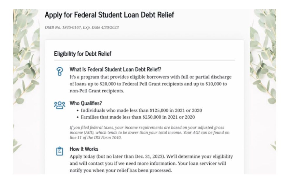 Federal Student Loan Forgiveness Application Live Now - Budget Savvy Diva