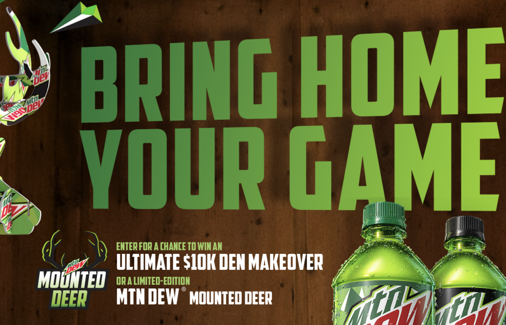 Mtn Dew Mounted Deer Sweepstakes - 751 winners - Budget Savvy Diva