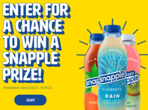 2023 Snapple Spin To Win Instant Win Game - Budget Savvy Diva