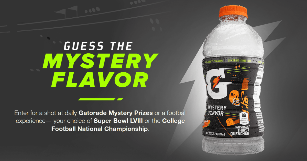 Gatorade Mystery Flavor Instant Win Game and Sweepstakes - Over 8000 ...