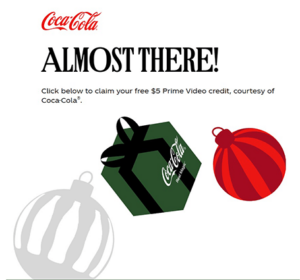 FREE $5 Prime Video Credit from Coca-Cola - Budget Savvy Diva