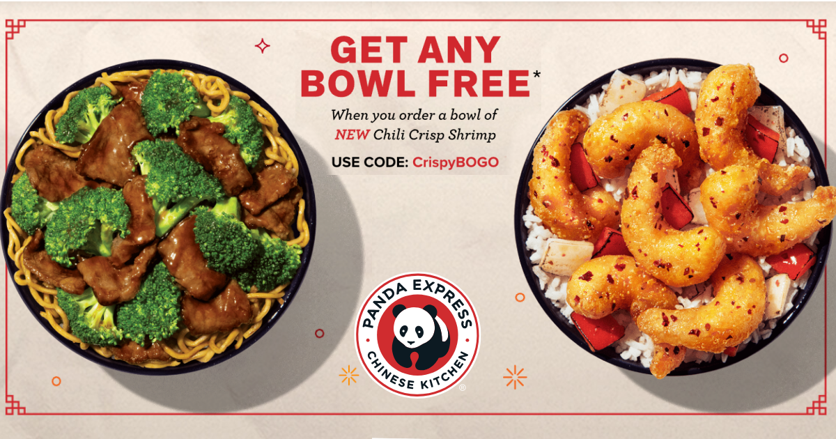 Buy One Bowl of Chili Crisp Shrimp, Get ANY Bowl FREE at Panda Express ...
