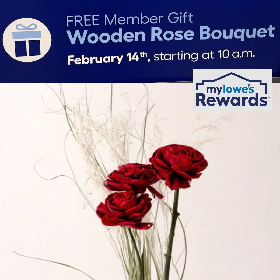 FREE Wooden Rose Bouquet at Lowe’s on February 14th - Budget Savvy Diva